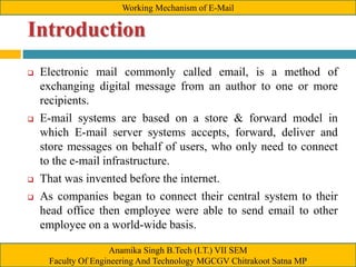 Working mechanism of e mail | PPTX