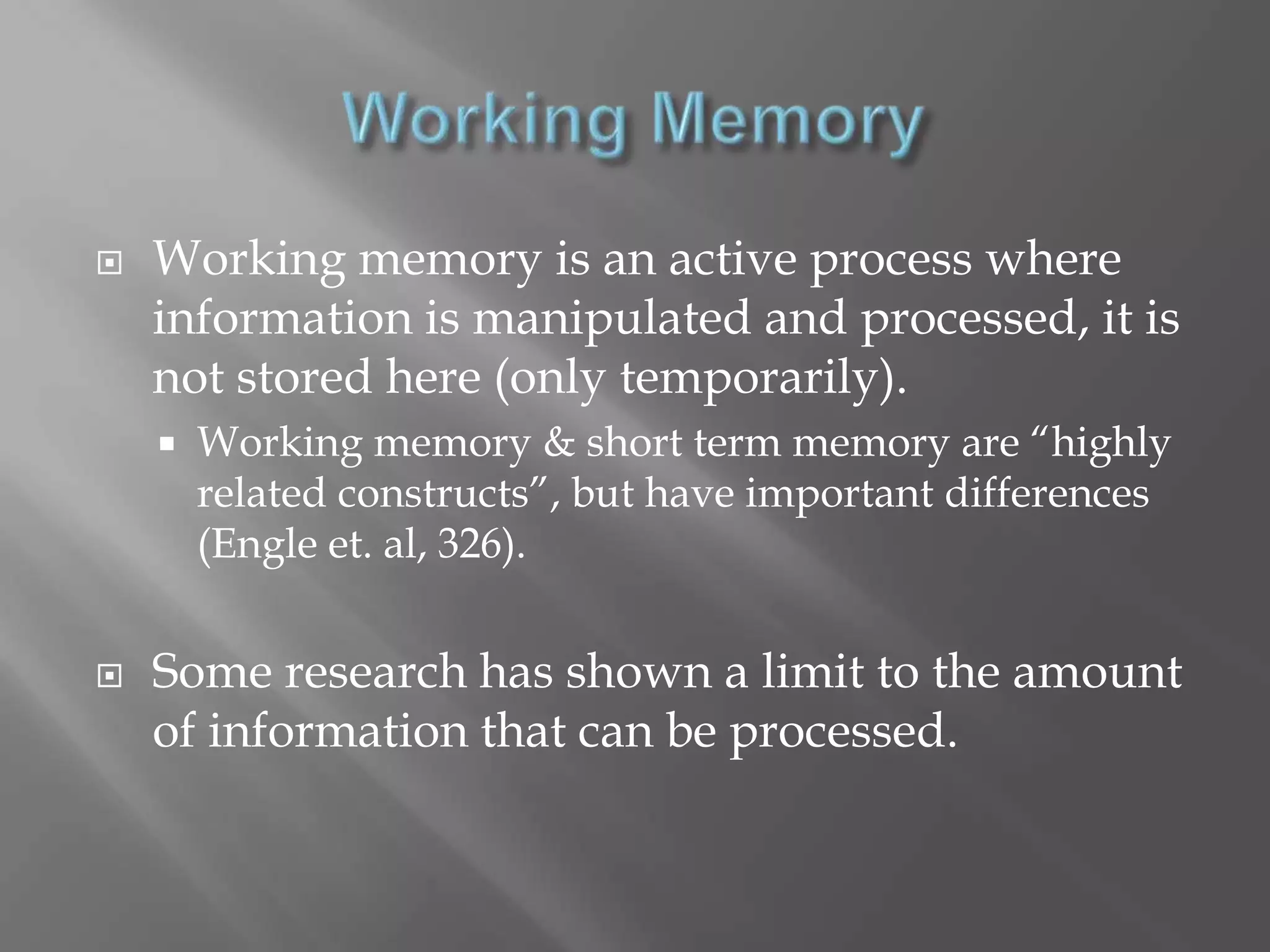 Working memory | PPTX