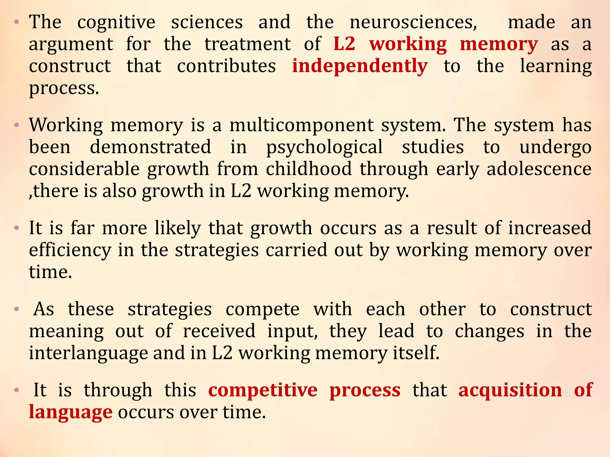 Working memory | PPTX