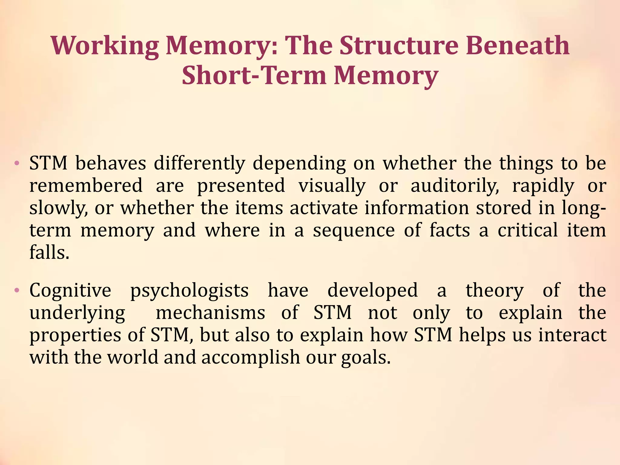Working memory | PPTX