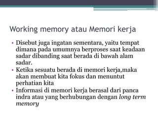 Working memory | PPTX
