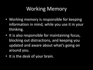 Working Memory | PPT
