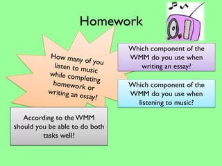 Working memory model | PDF