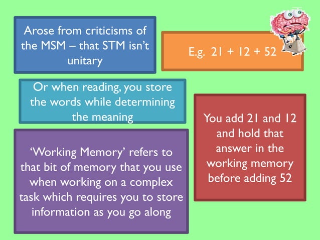 Working memory model | PDF