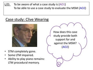 Working memory model, case study cw & evaluate msm | PPTX
