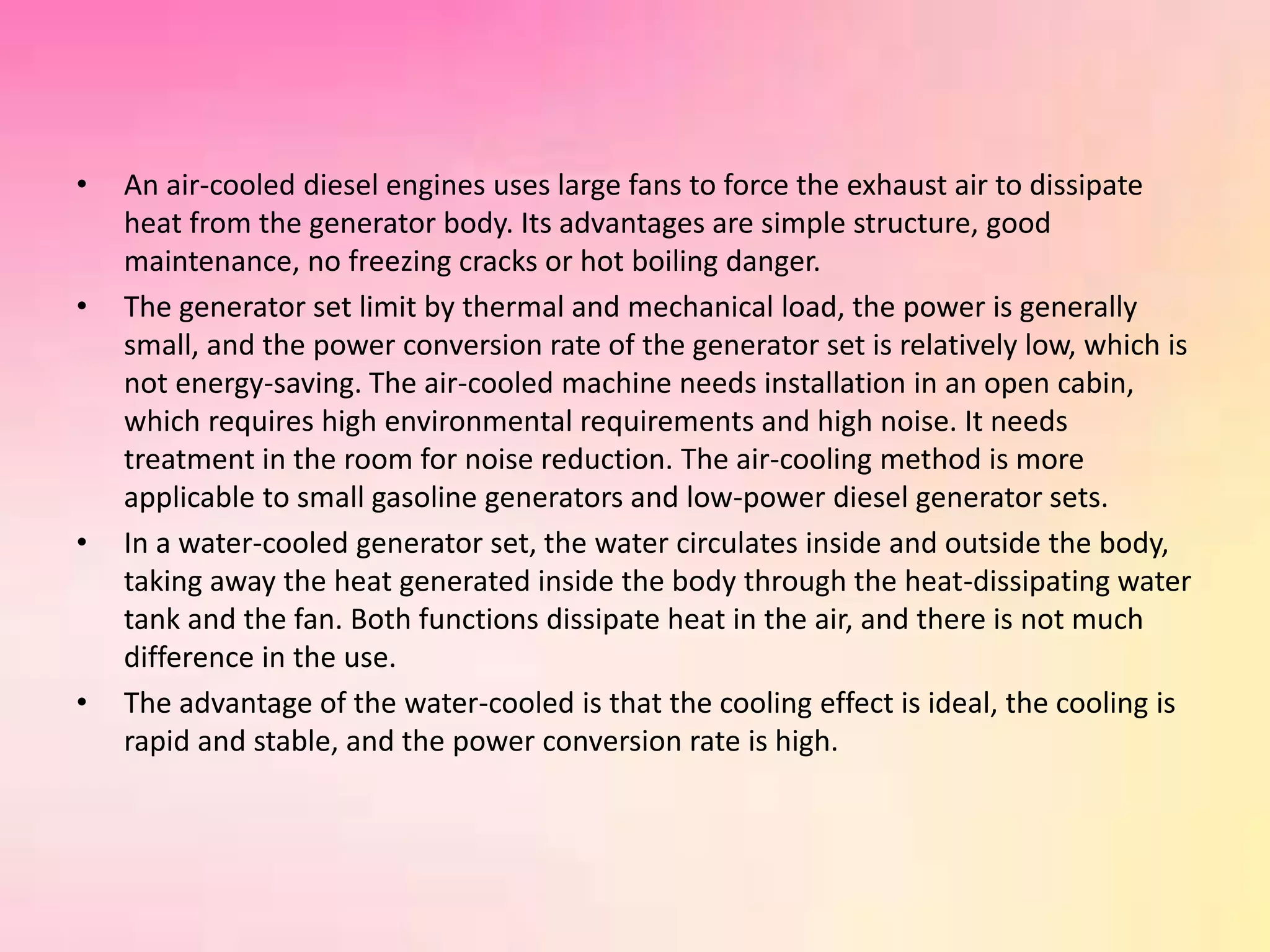 Limitations of air-cooled diesel engine | PPTX