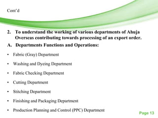 Working of an export house | PPTX