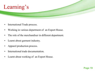 Working of an export house | PPTX