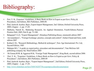 Working of an export house | PPTX