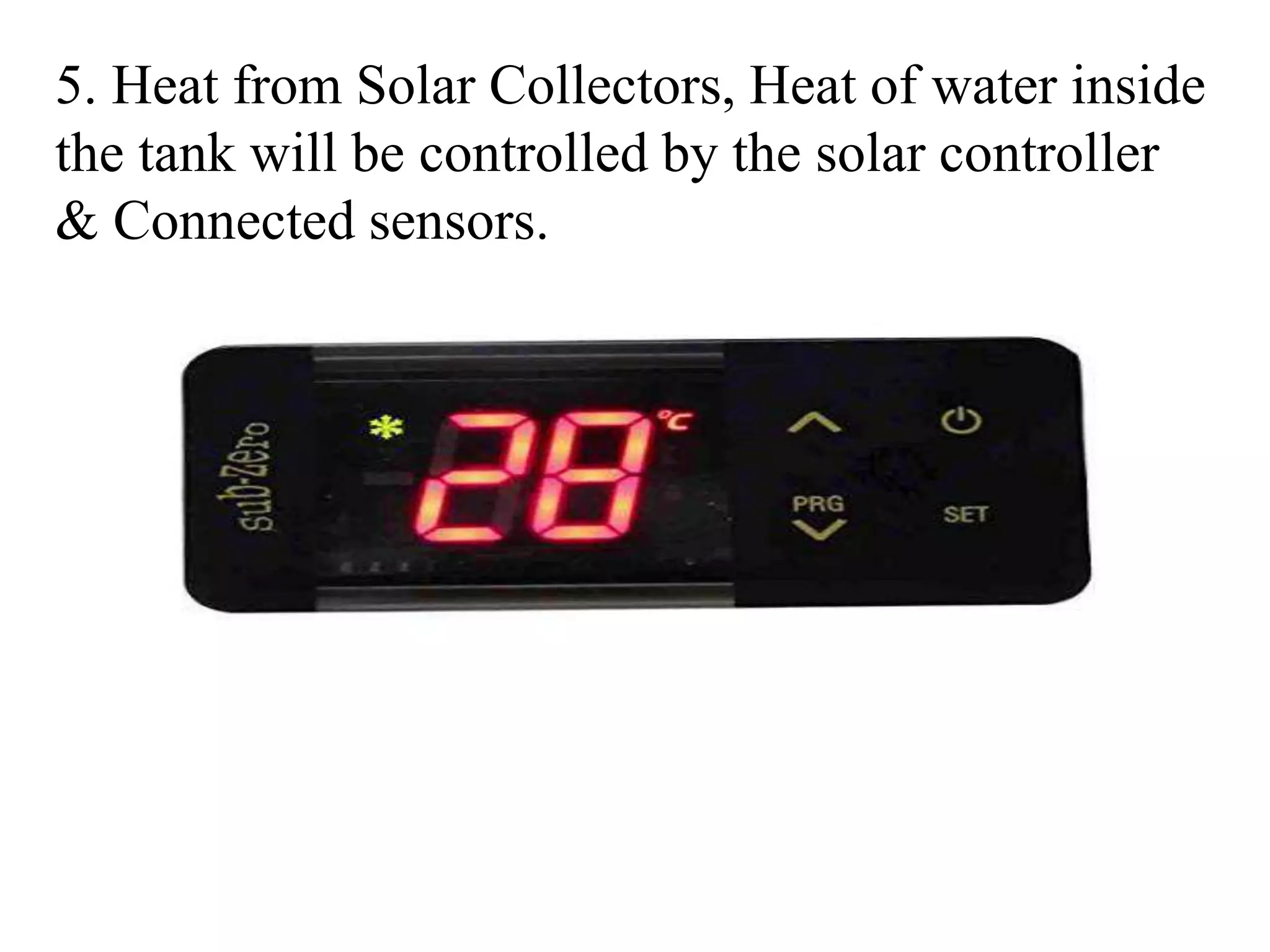 Working of calorifier with solar collector | PPTX