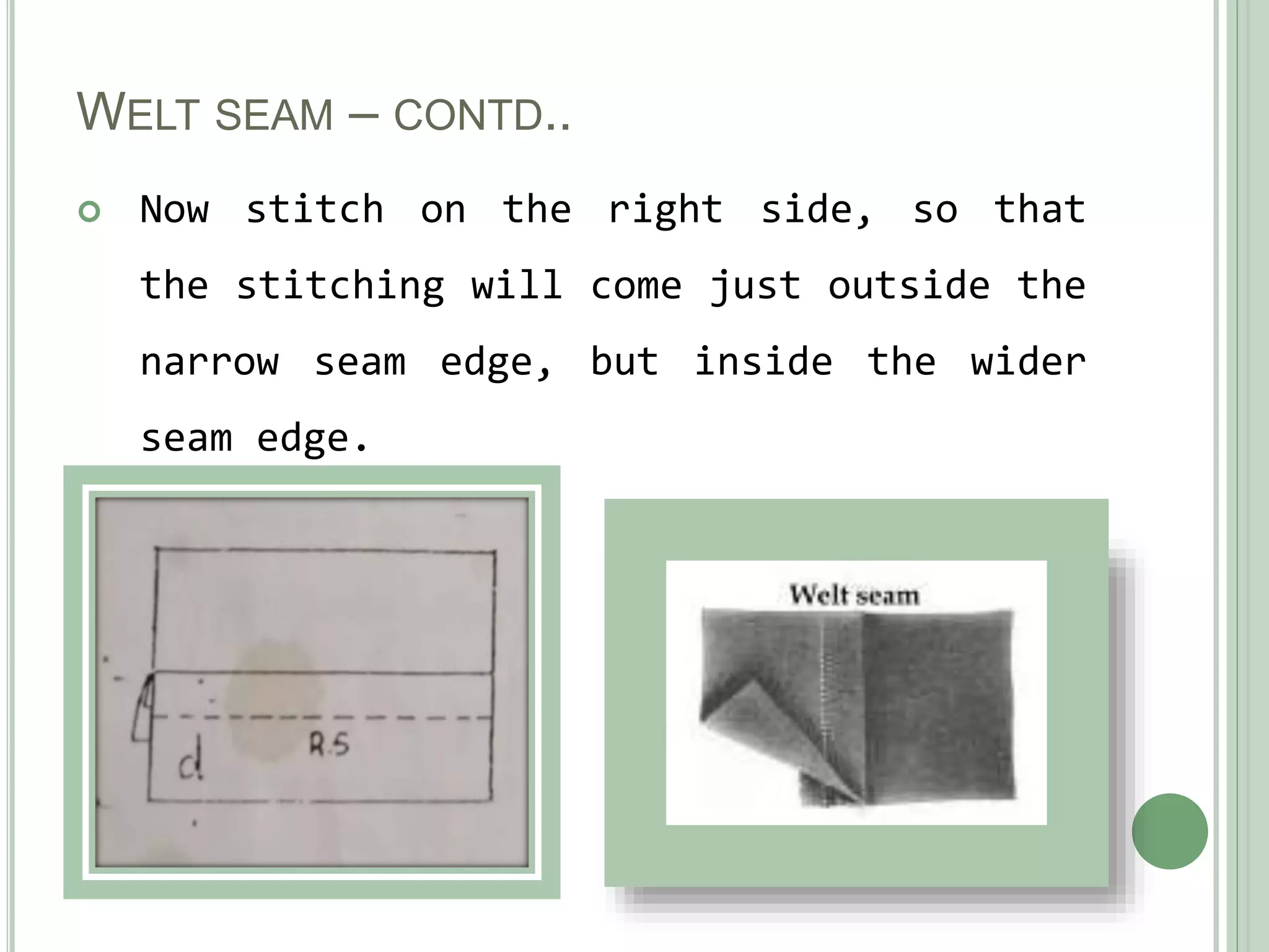 Working of common seams | PPTX