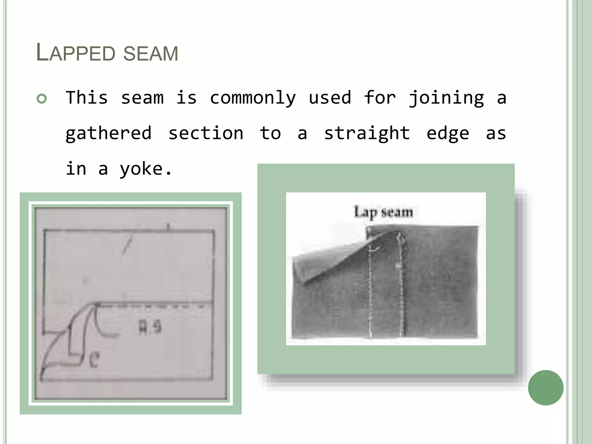 Working of common seams | PPTX