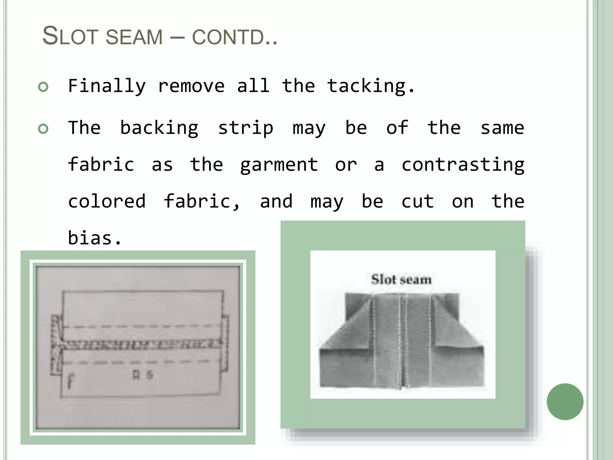 Working of common seams | PPTX
