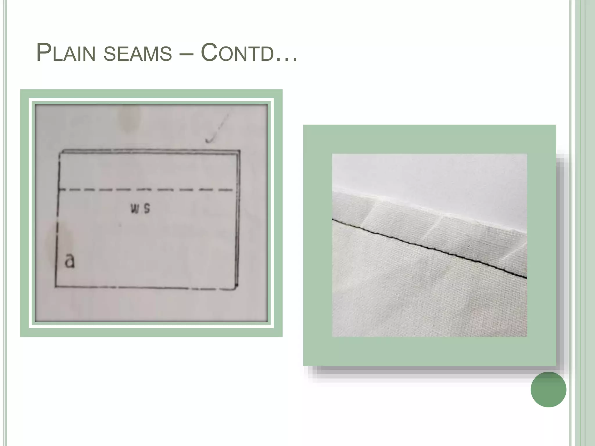 Working of common seams | PPTX