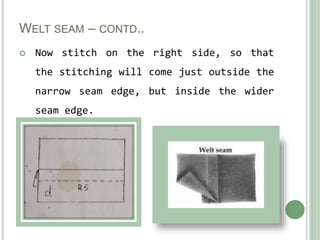 Working of common seams | PPTX