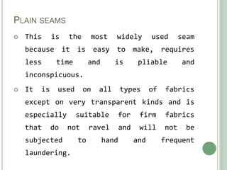 Working of common seams | PPTX