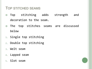 Working of common seams | PPTX