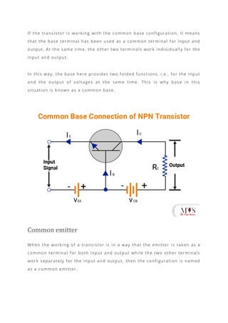 Working of Different types of Transistors | PDF