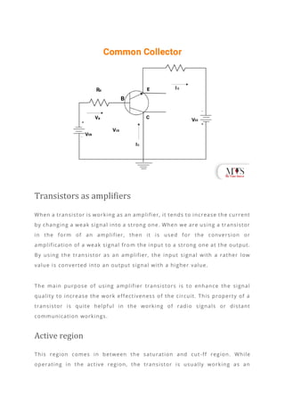 Working of Different types of Transistors | PDF