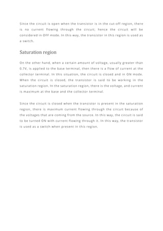 Working of Different types of Transistors | PDF