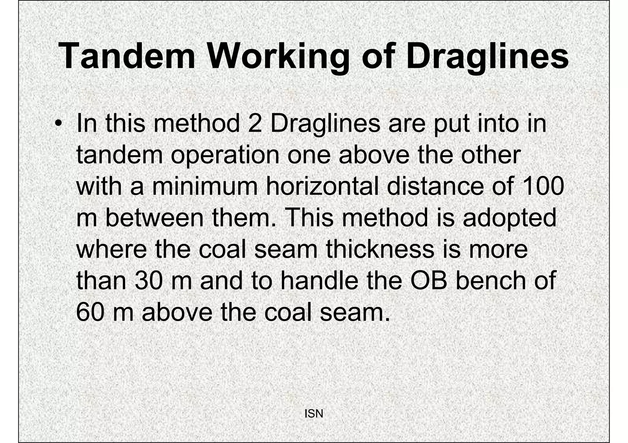 Working of dragline | PDF
