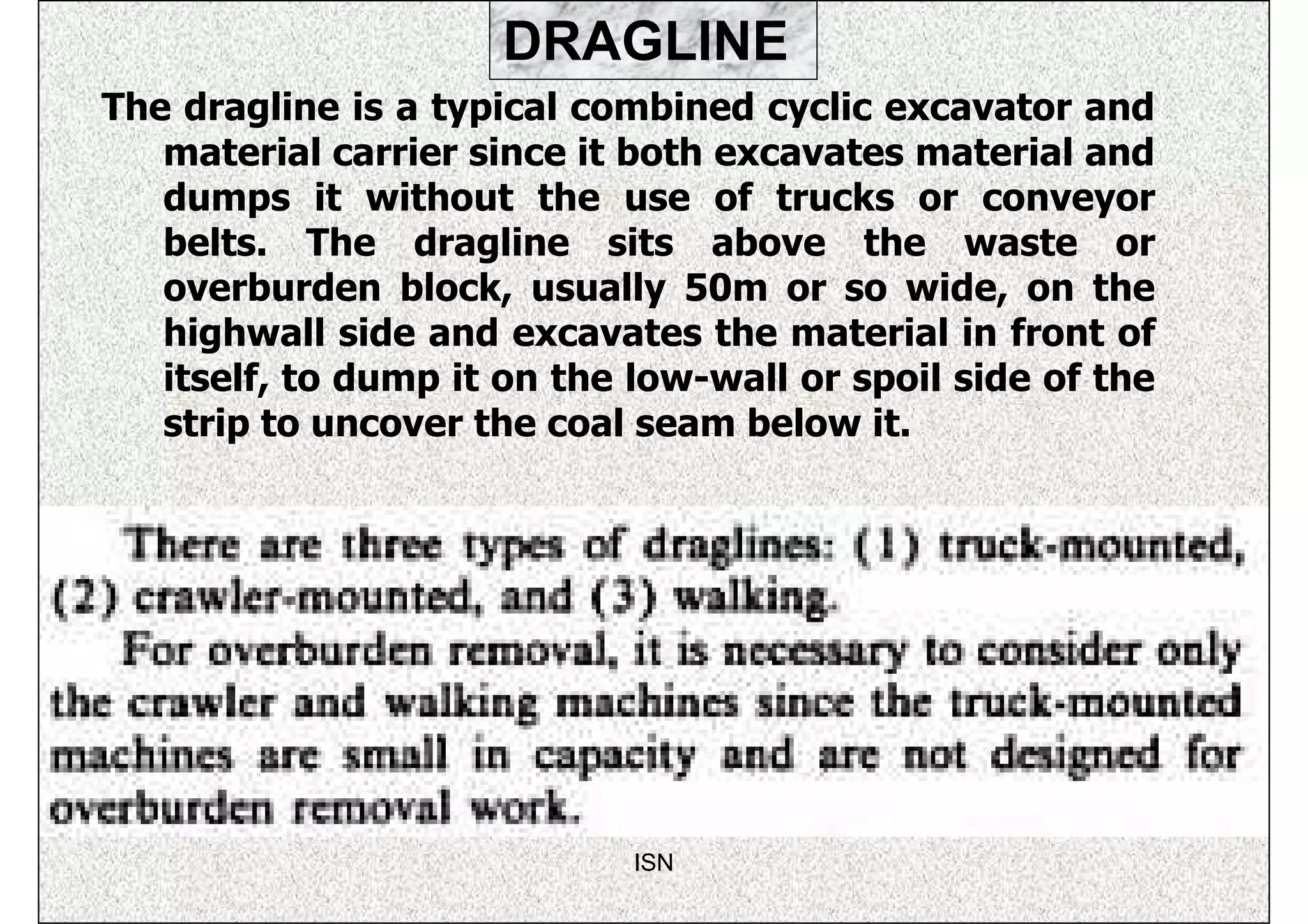 Working of dragline | PDF