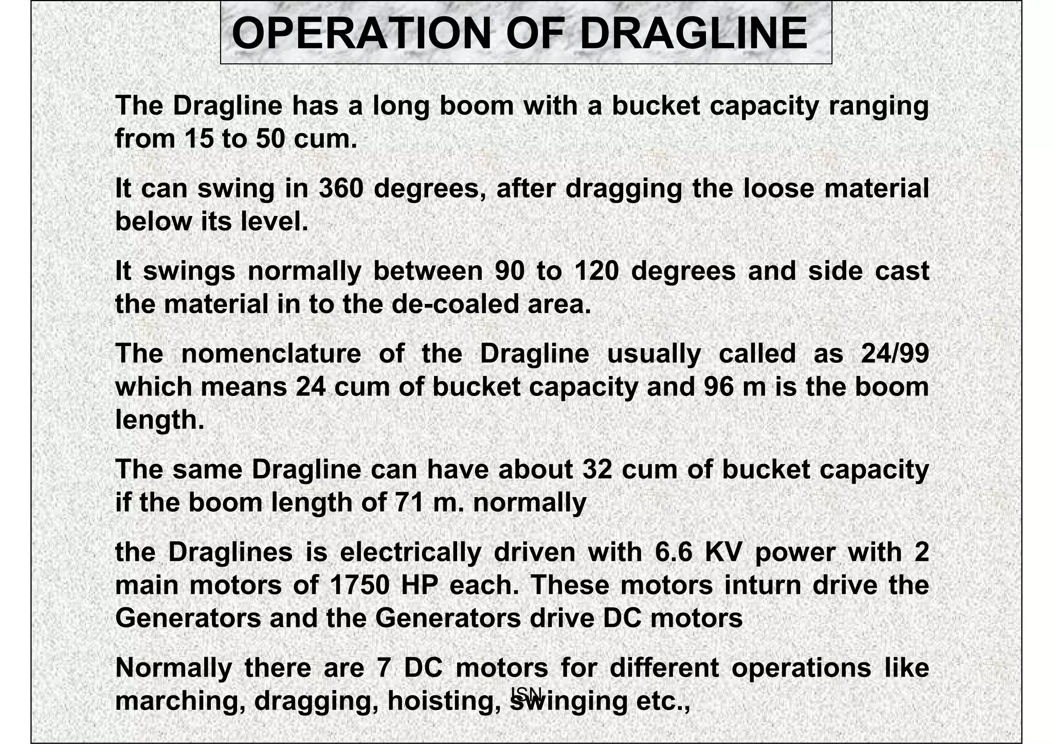 Working of dragline | PDF