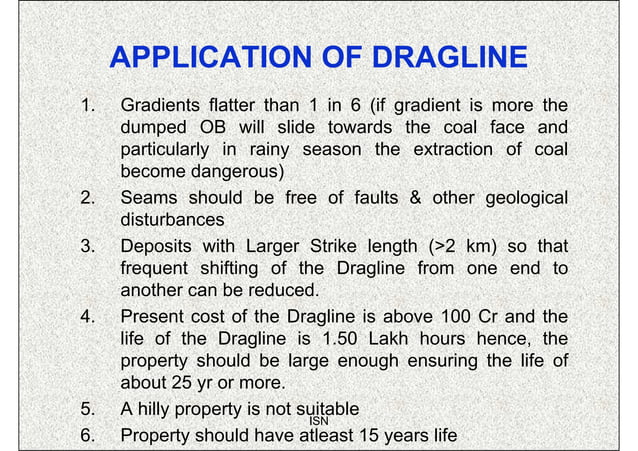 Working of dragline | PDF