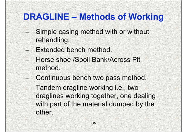 Working of dragline | PDF