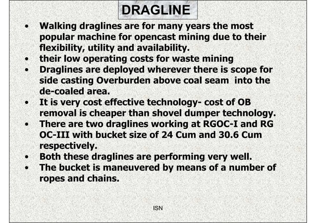 Working of dragline | PDF