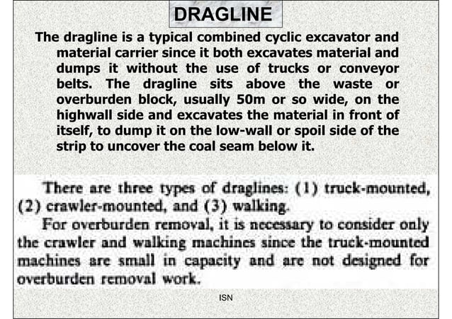 Working of dragline | PDF