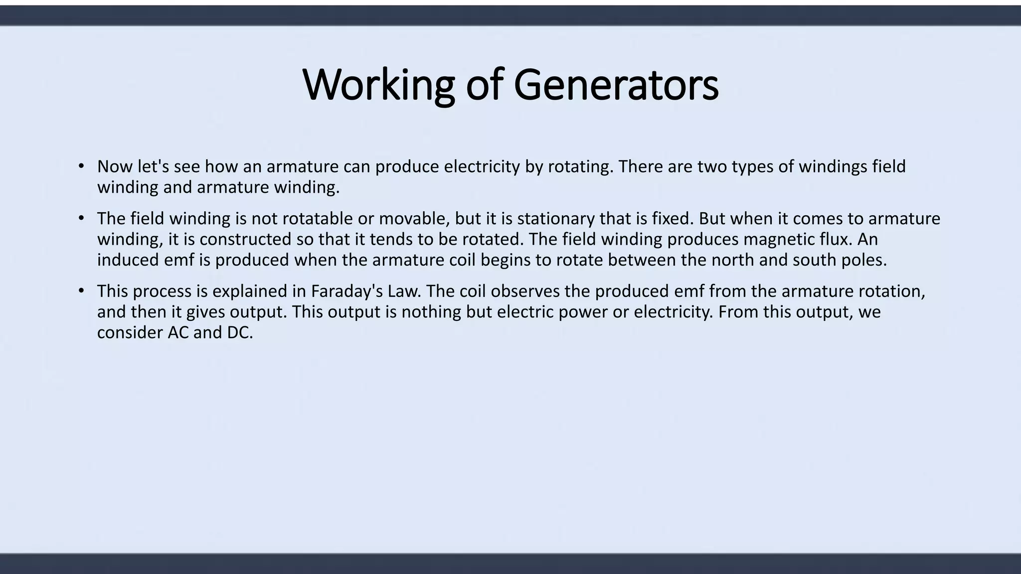 The main components of a generator | PPTX | Auto Parts | Automotive