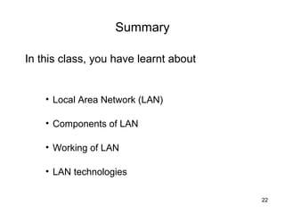 Working of lan | PPT