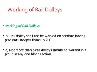 Working of Push Trolley, Lorry & Motor Trolley, Rail Dolly, Protection ...
