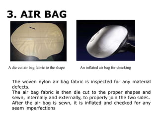 Working of safety air bags and their manufacturing | PPTX