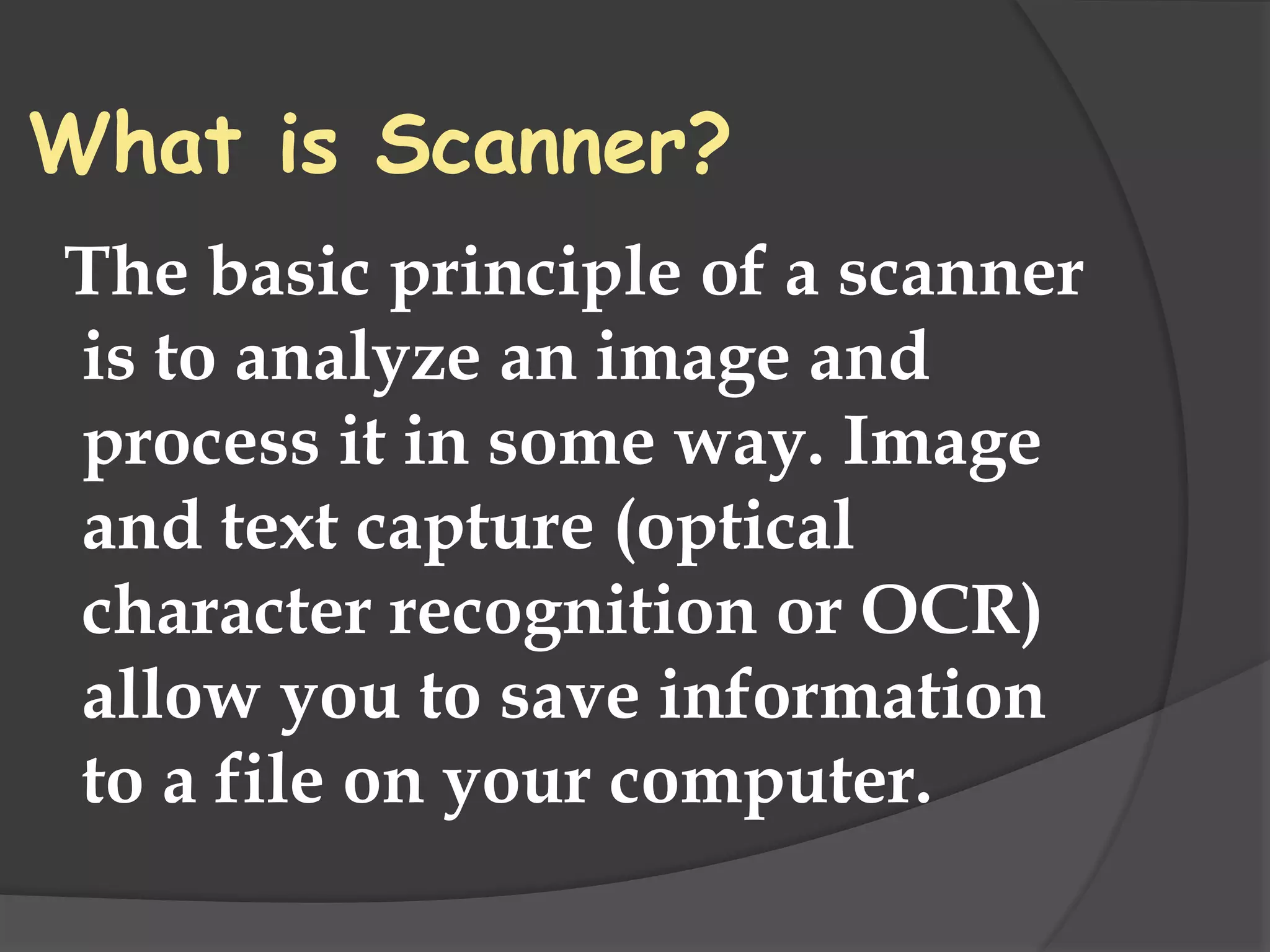 Working of scanner | PPTX
