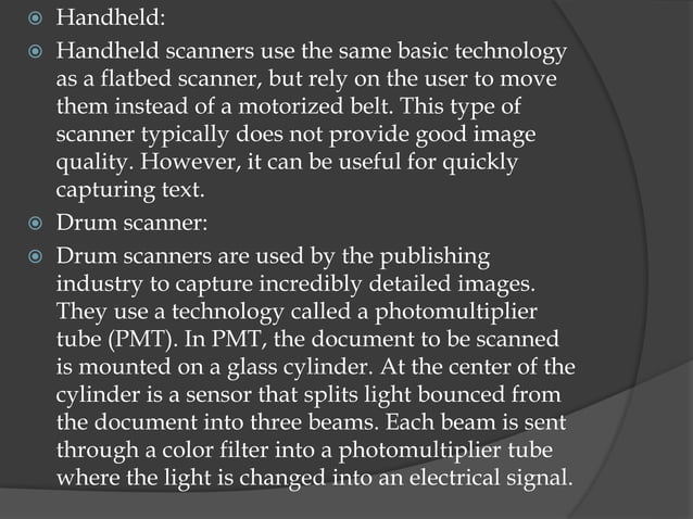 Working of scanner | PPTX | Computer Peripherals | Computing
