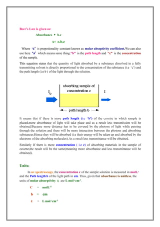 Working of spectrophotometer | PDF