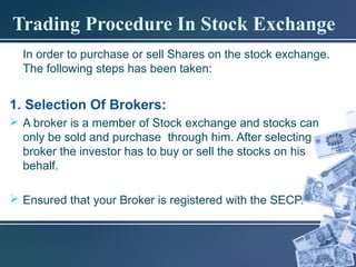 Working of stock exchange | PPT