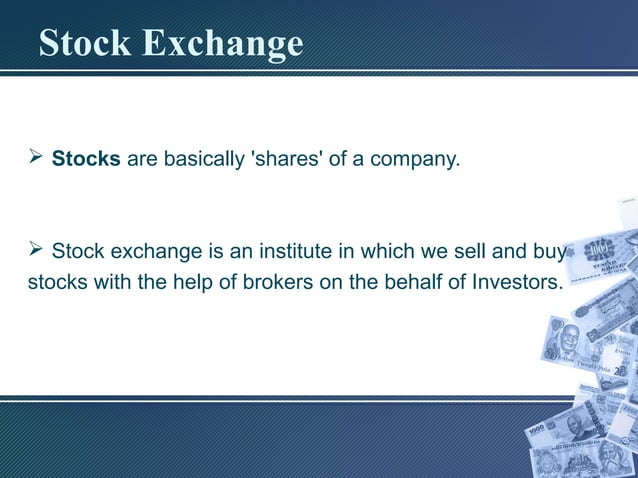 Working of stock exchange | PPT