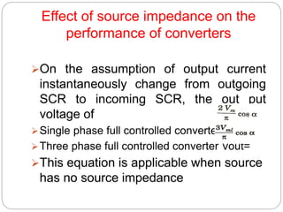 Working of three phase rectifier with sourse impedance | PPTX ...