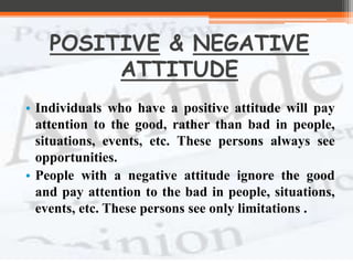 Working on attitudes | PPTX