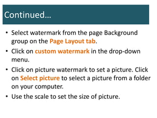 Working on word | PPT