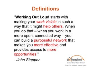 Working Out Loud | PDF