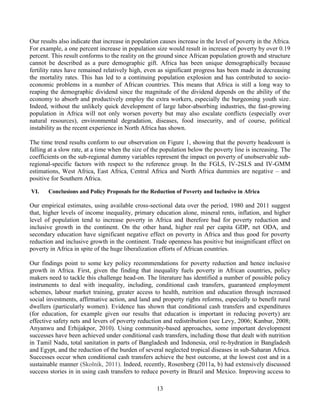 Determining the correlates of poverty for inclusive growth in africa | PDF