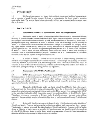 Working paper icao | PDF