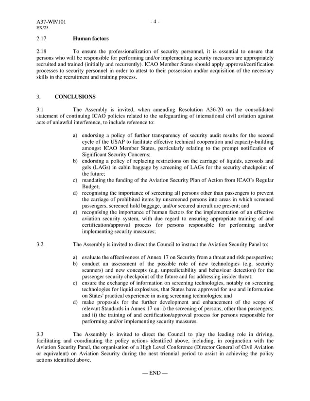 Working paper icao | PDF