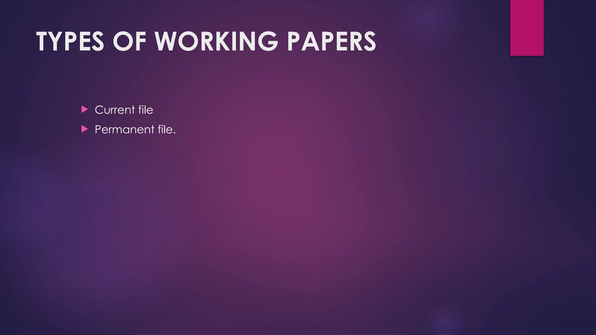 WORKING PAPERS.pptx used to know about meaning definition concept | PPT