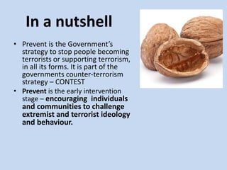 Working party prevent | PPTX | Terrorism | Sensitive Topics