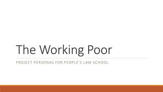 Working Poor Personas | PDF